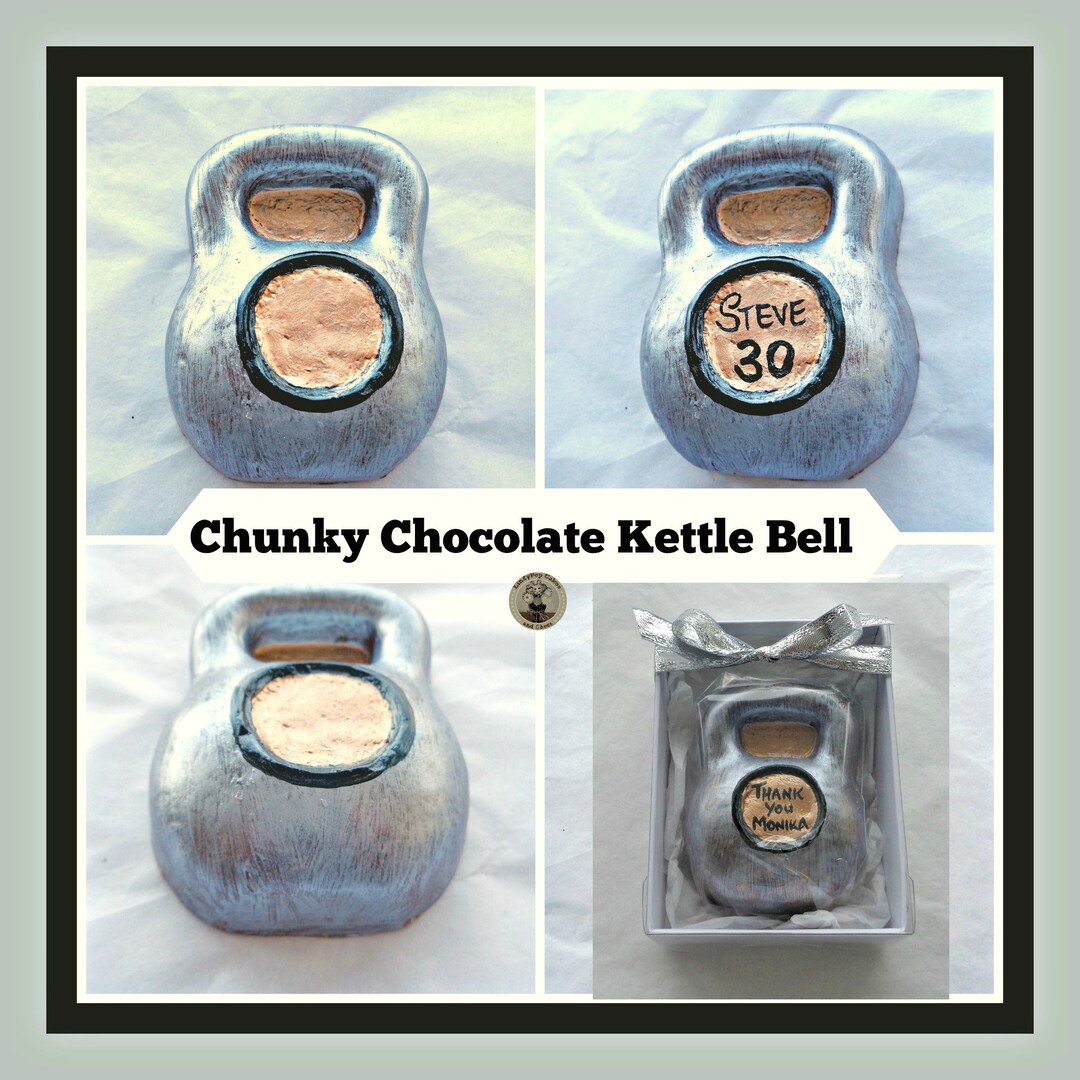 Hand Painted Chocolate Kettlebell - Personalized Gym Gift - Etsy