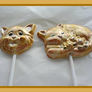 Chocolate Cat Lollipops/ginger Cat Gift/cat Chocolate Gift/edible Cat ...