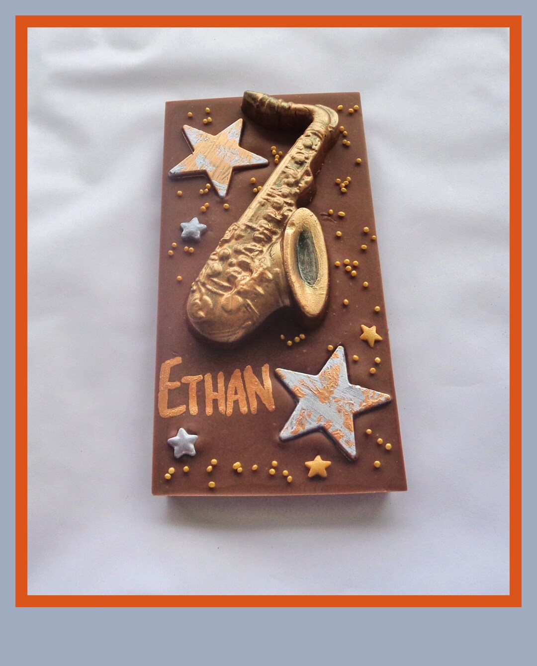 Hand Painted Saxophone Chocolate Bar: Personalized Musician Gift - Cake ...