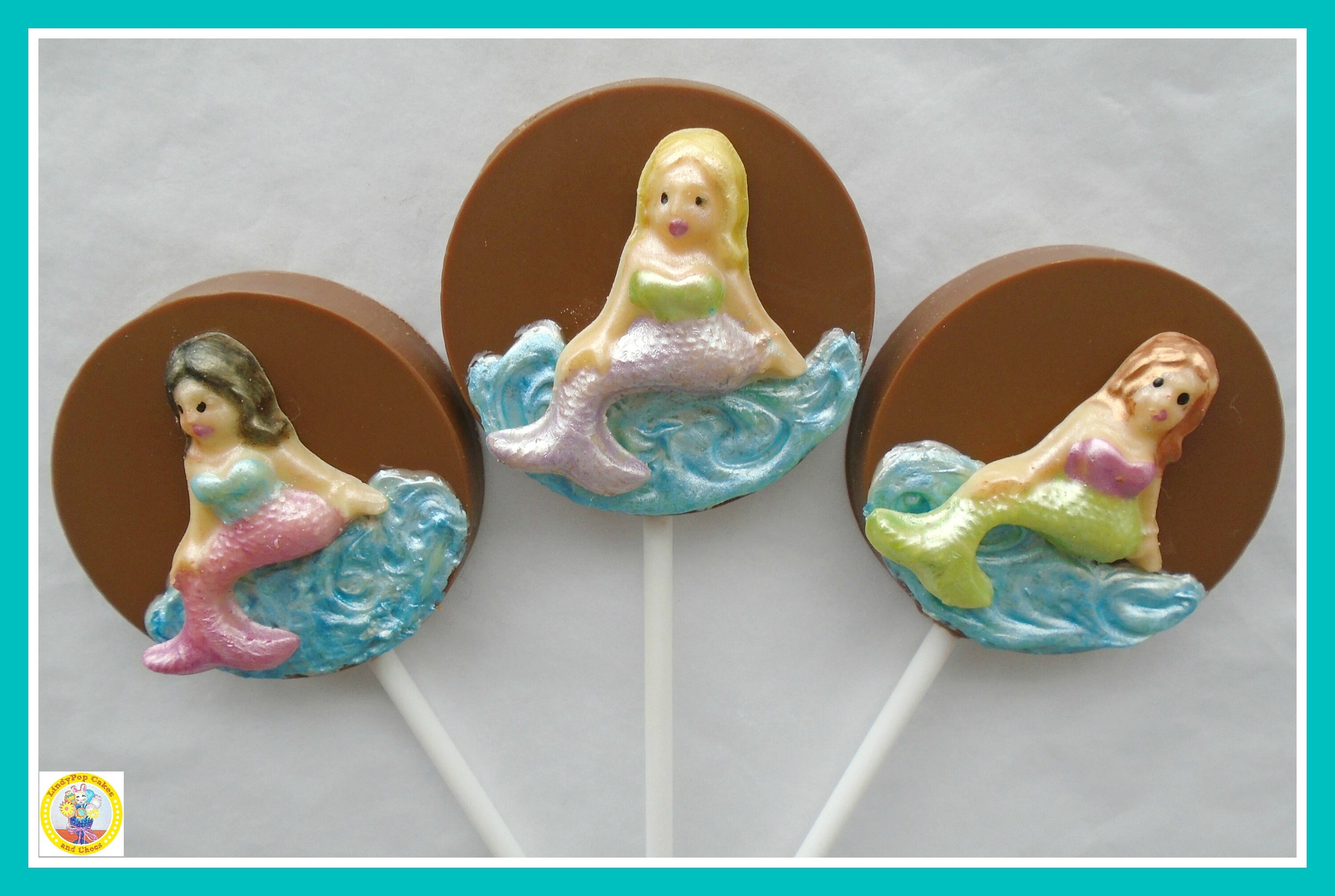 Chocolate Mermaid Lollipops/Edible Mermaid/Under the Sea Party | Etsy