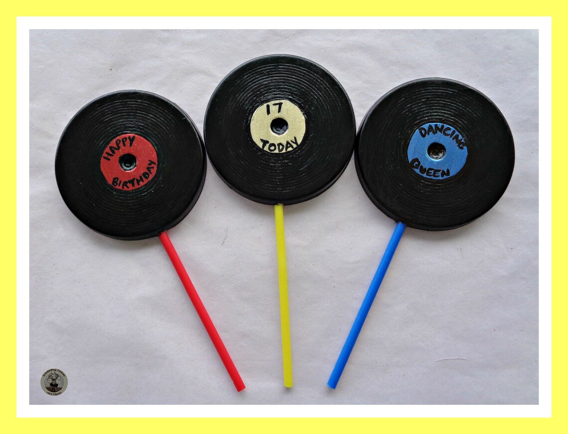 Vinyl Record Chocolate Lollipops/personalised/dj | Etsy
