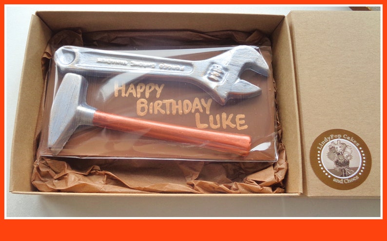 Chocolate Tools Gift: Edible Hammer & Wrench for Handyman - Cake Topper ...