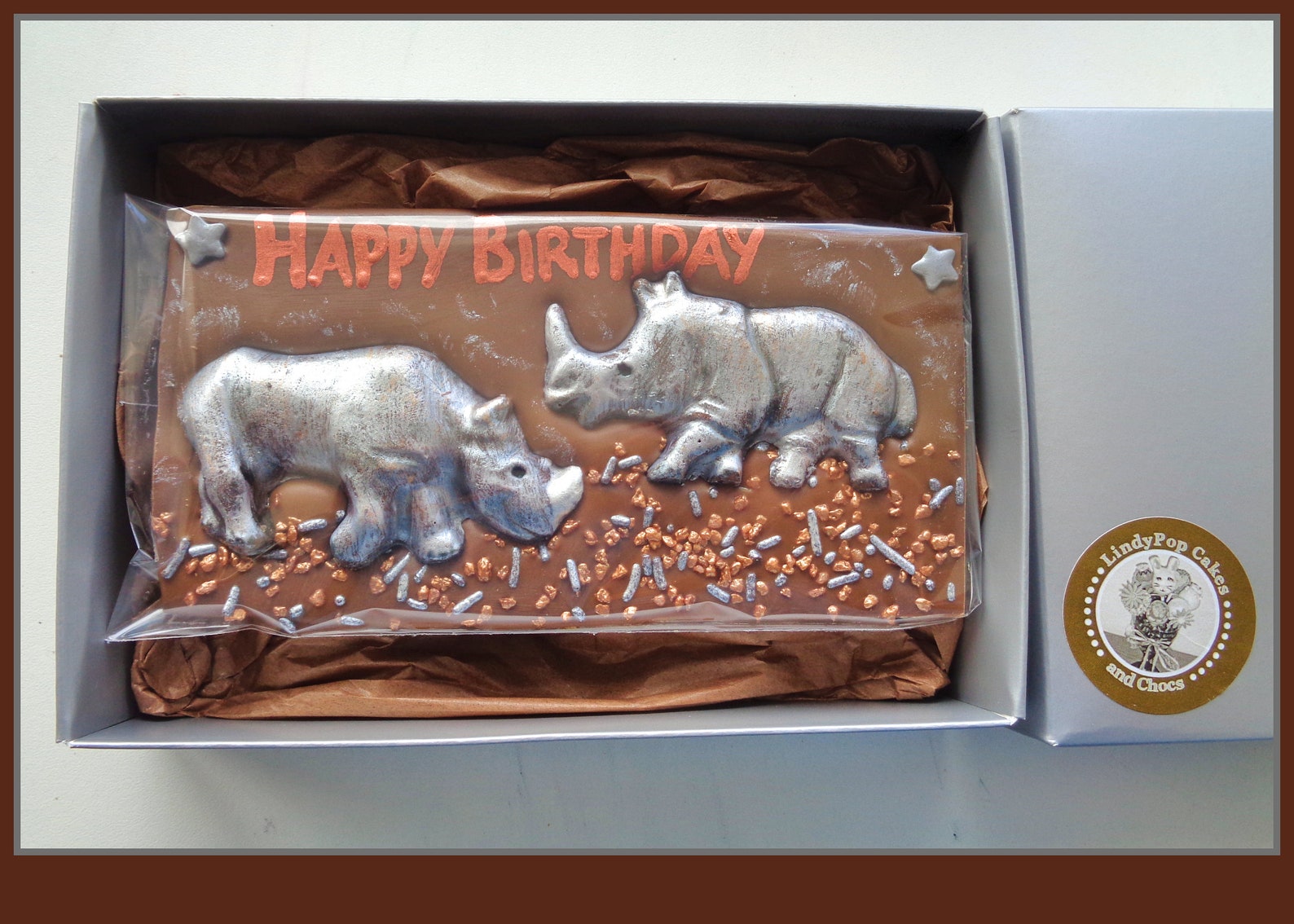 Rhino Gift/chocolate Rhino/edible Rhinoceros/african | Etsy