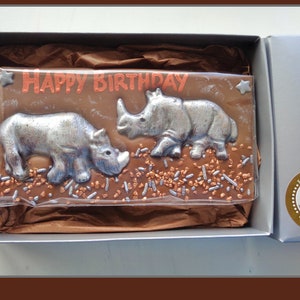 Rhino Gift/chocolate Rhino/edible Rhinoceros/african Animal/kenya ...