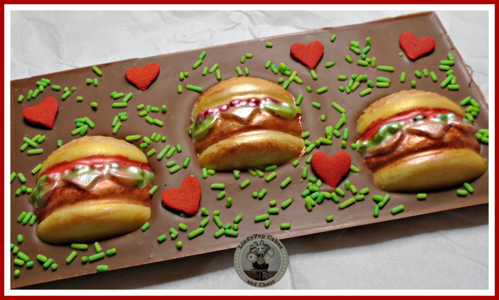 Chocolate Burger Gift/Chocolate Bar/Fast food fan/Pretend | Etsy