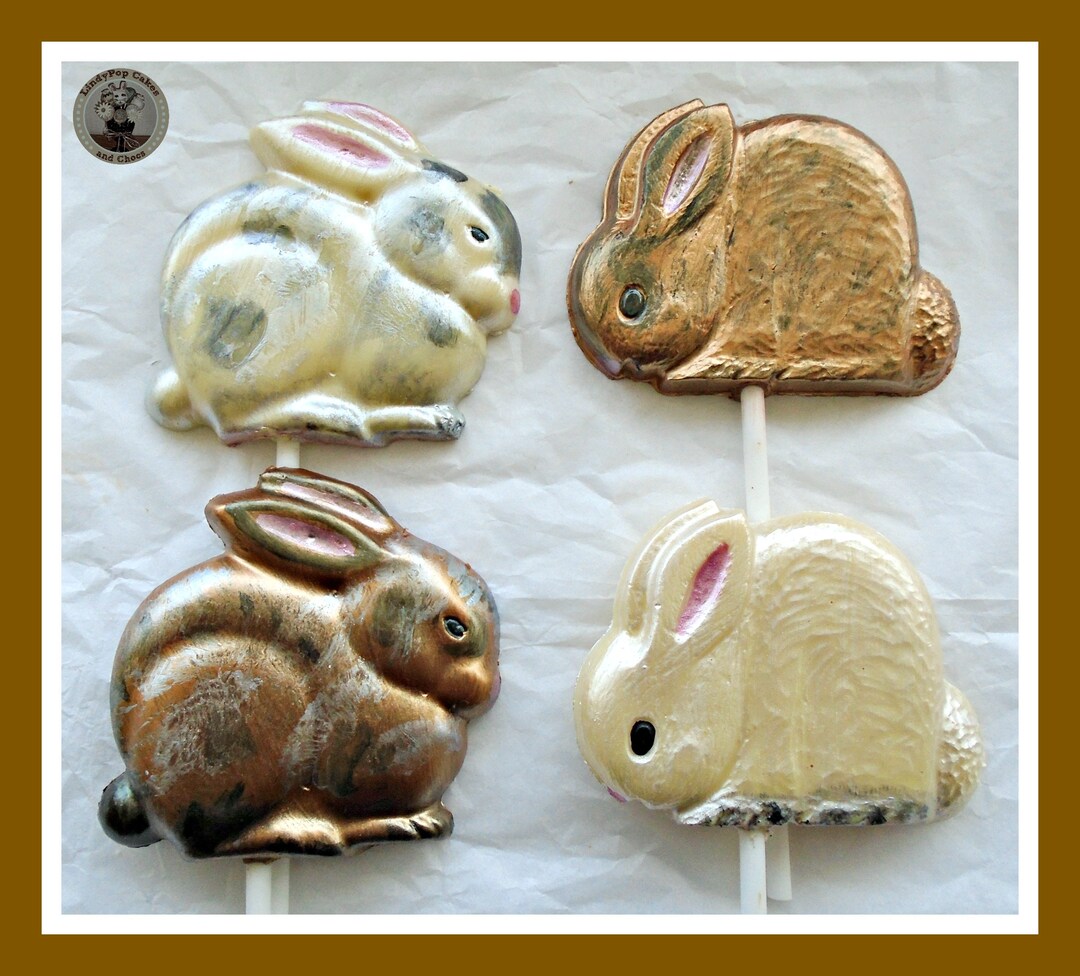 Chocolate Rabbit Lollipops/bunny Rabbit Lollies/girls Birthday/boys ...