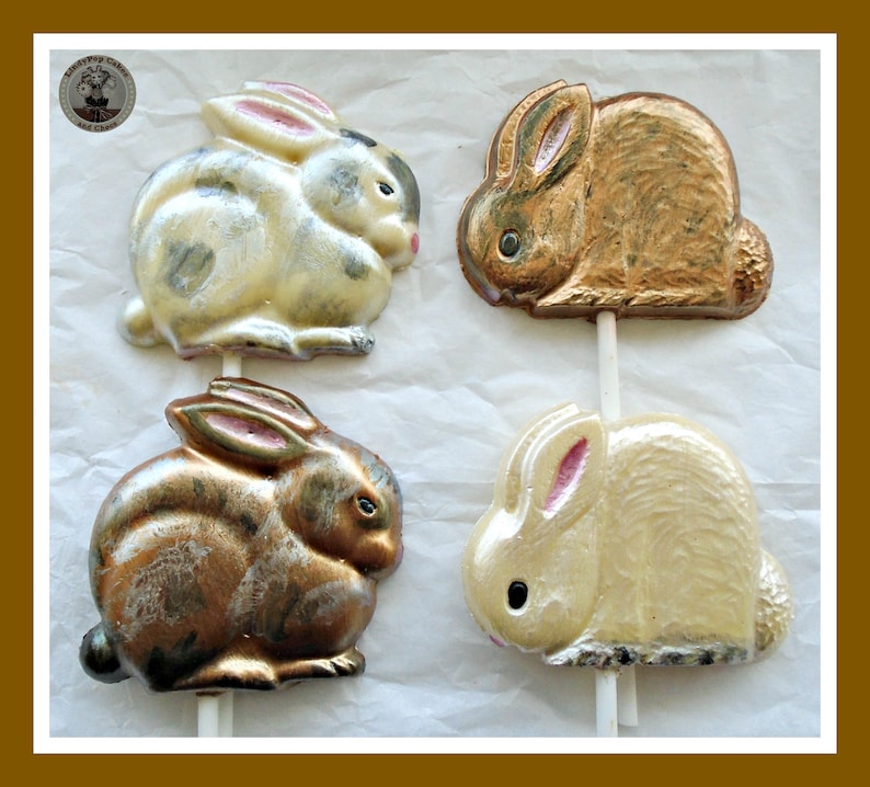 Chocolate Rabbit Lollipops/bunny Rabbit Lollies/girls - Etsy