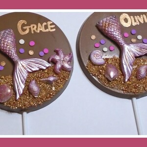 Mermaid Chocolate Gift/mermaid Lollipop/chocolate Mermaid/personalised ...