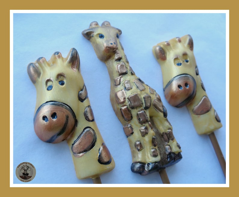 Giraffe Gift Chocolate Lollipops/chocolate Giraffe - Etsy