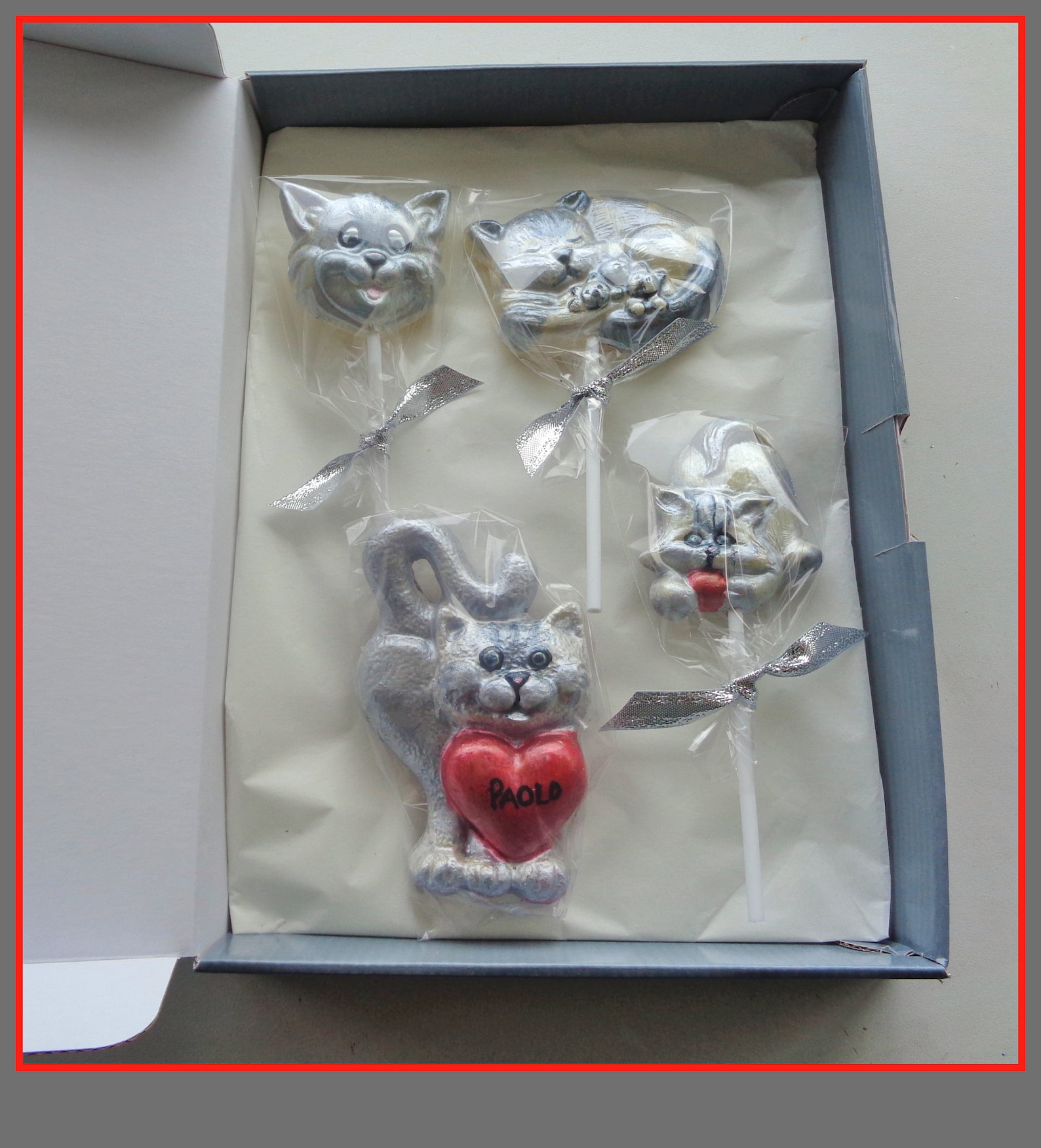 Chocolate Cat Lollipops/ginger Cat Gift/cat Chocolate - Etsy