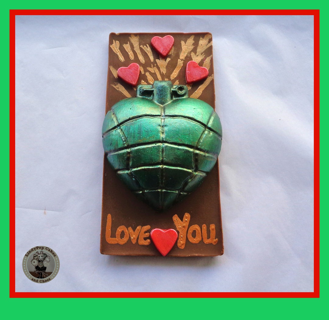 Army Valentine/chocolate Grenade/army Boyfriend/army Grenade Love Heart ...