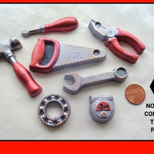 Chocolate Tools Mini Cupcake Toppers/cake Decoration/edible Tool/hammer ...