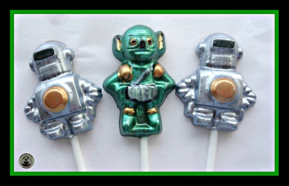 Robot Chocolate Lollipops/alien Space Adventure/boys Birthday - Etsy