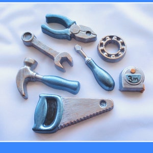 Chocolate Tools Mini Cupcake Toppers/cake Decoration/edible Tool/hammer ...