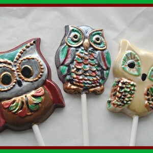 Owl Gift/chocolate Owl Lollipops/edible Owls/owl Lover/woodland/owl ...
