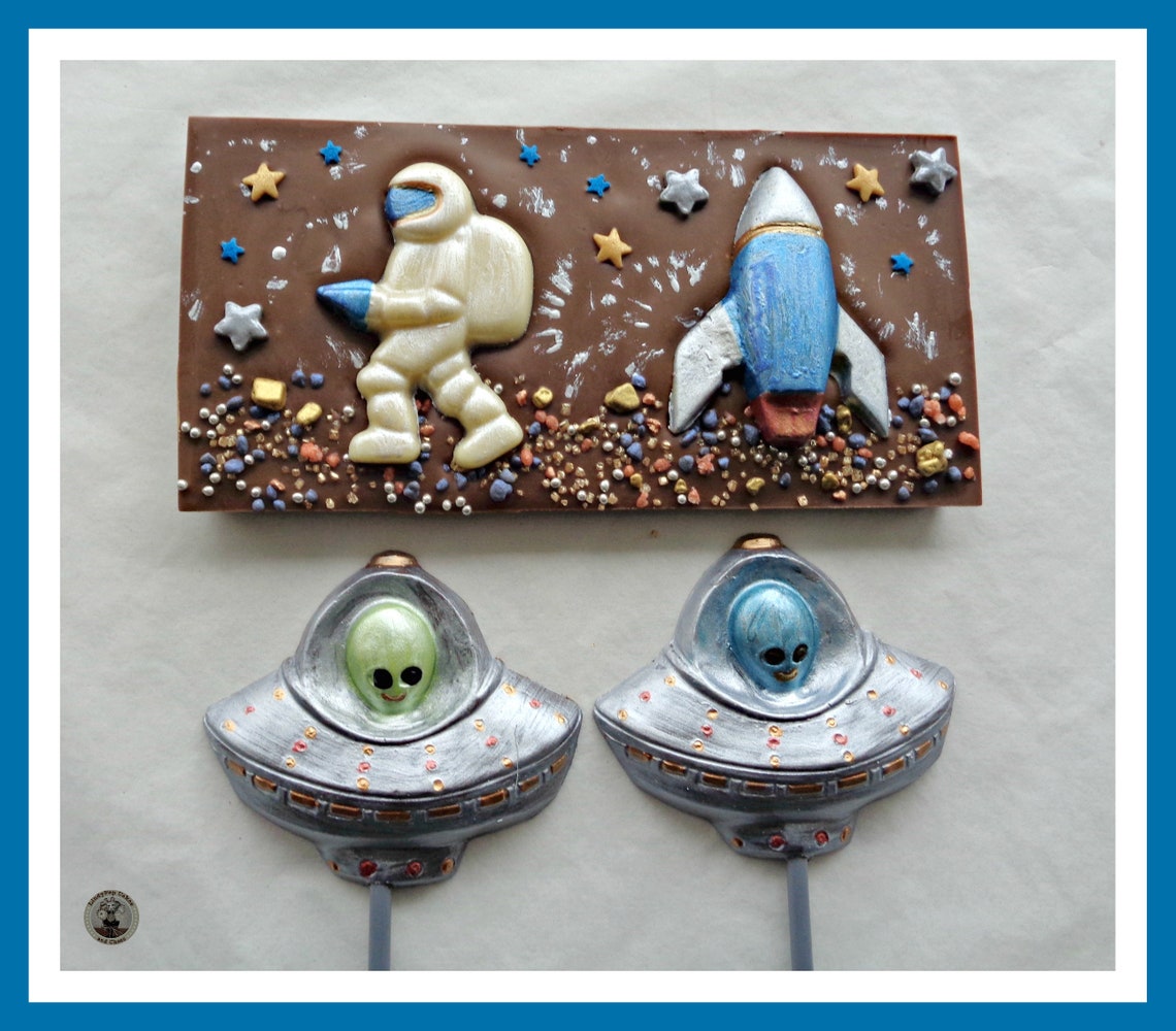 Outer Space Chocolate Gift/UFO/Astronaut/Alien/Boy birthday - Etsy.de