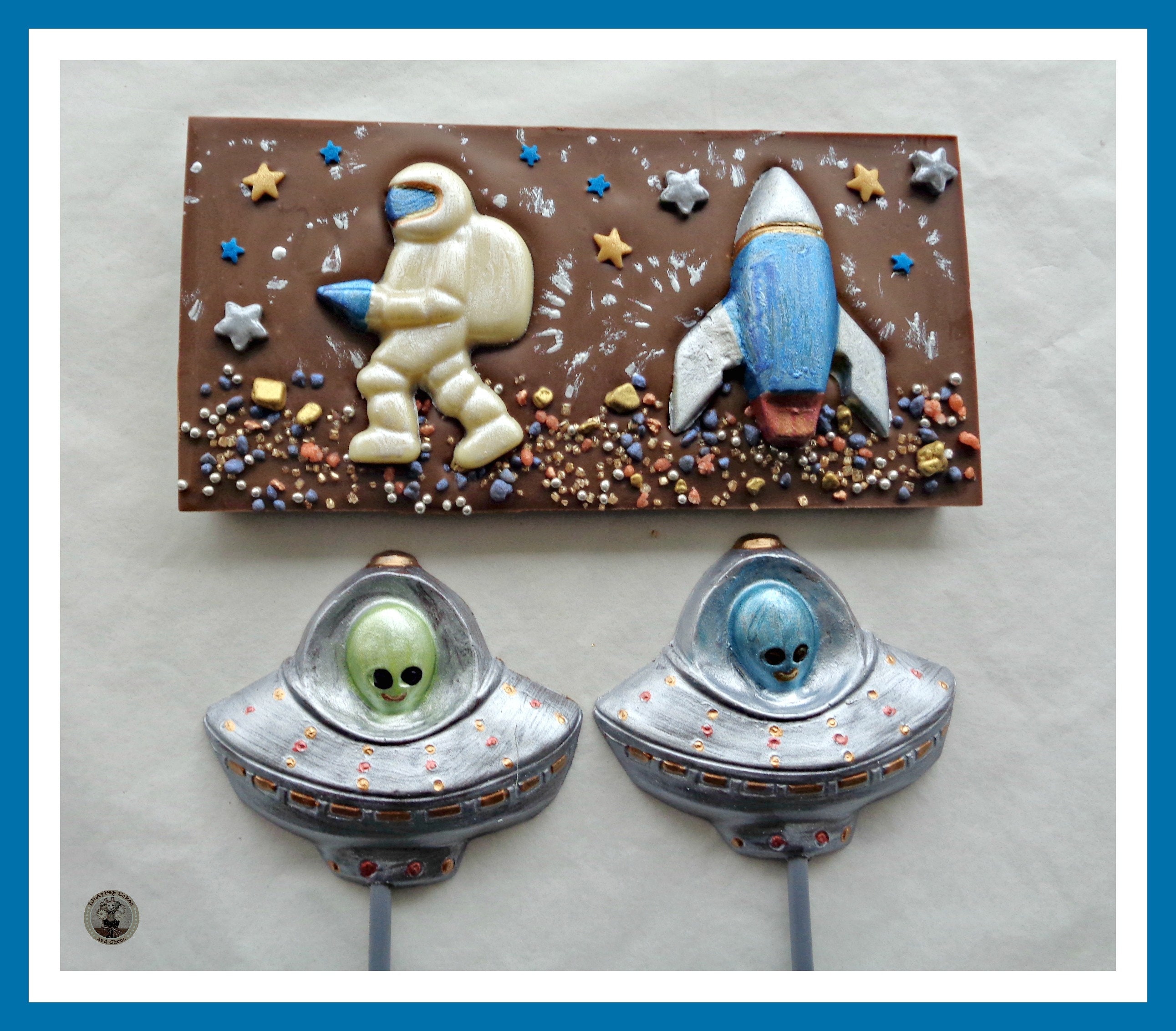 Outer Space Chocolate Gift/UFO/Astronaut/Alien/Boy birthday | Etsy