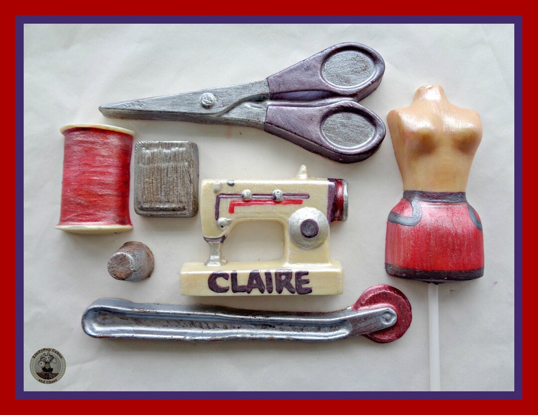 Sewing Theme Chocolate Gift Set: Dressmaker, Seamstress Present - Cake ...