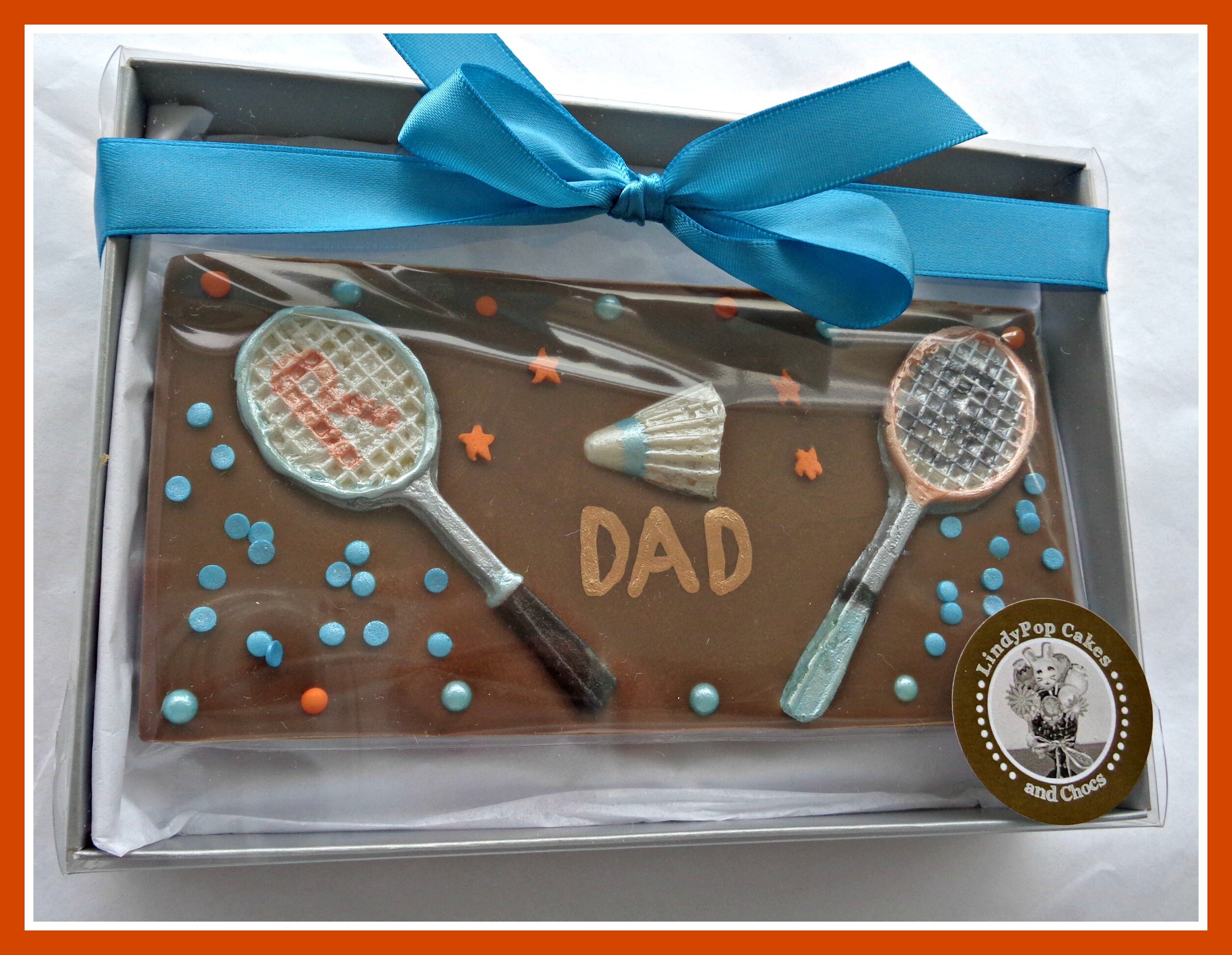 Badminton Chocolate Gift: Personalised Sport Treat Hand Painted - Cake ...