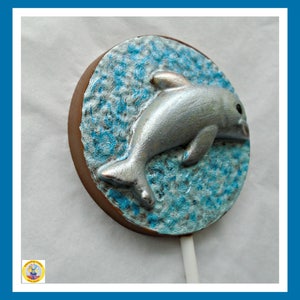 Chocolate Dolphin Lollipops/edible Dolphin Gift/birthday Dolphin ...