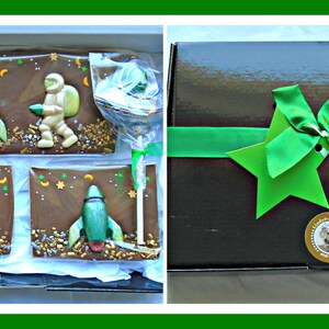 Outer Space Chocolate Gift Set - Personalised Astronaut Cake Topper ...