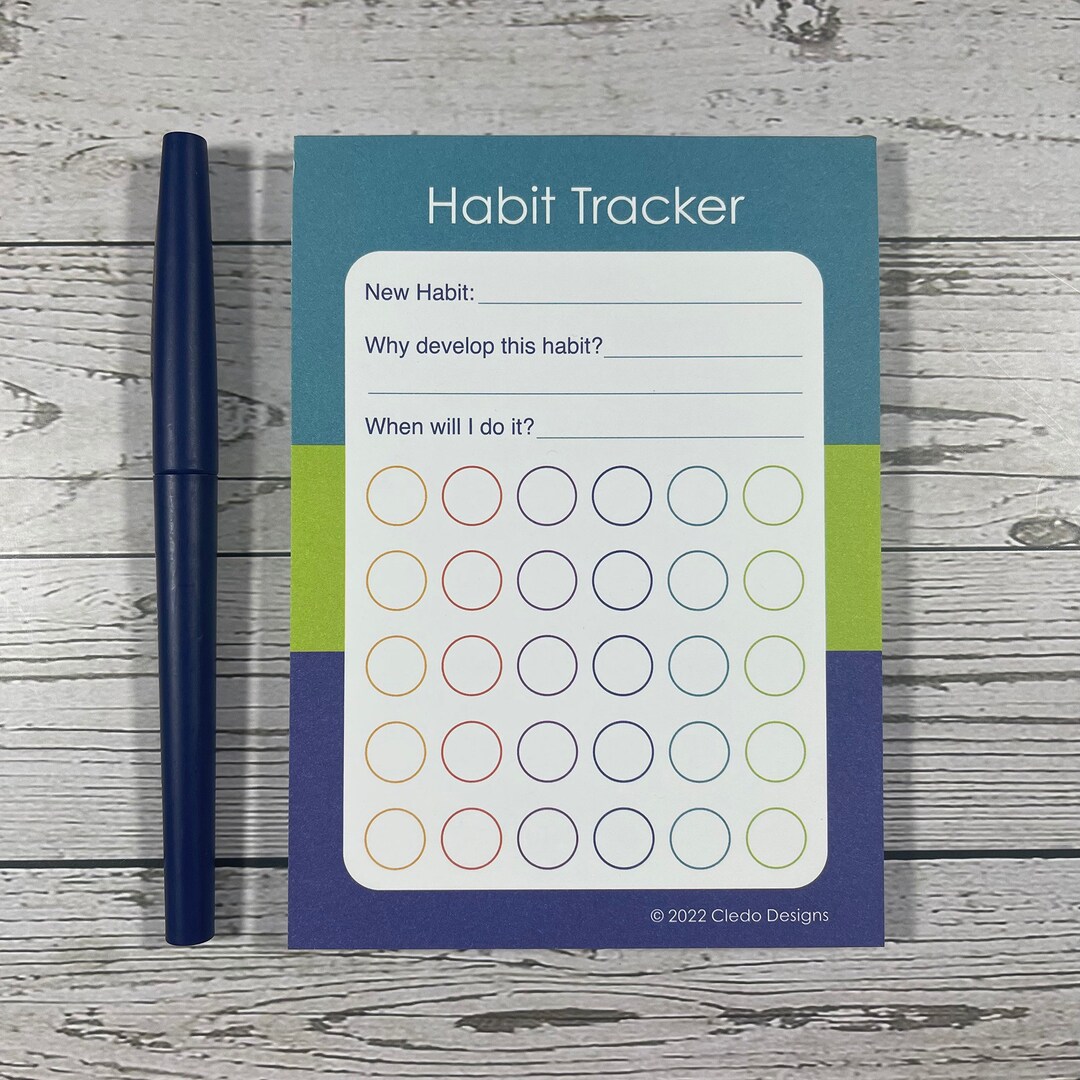 Habit Tracker Notepad - Etsy