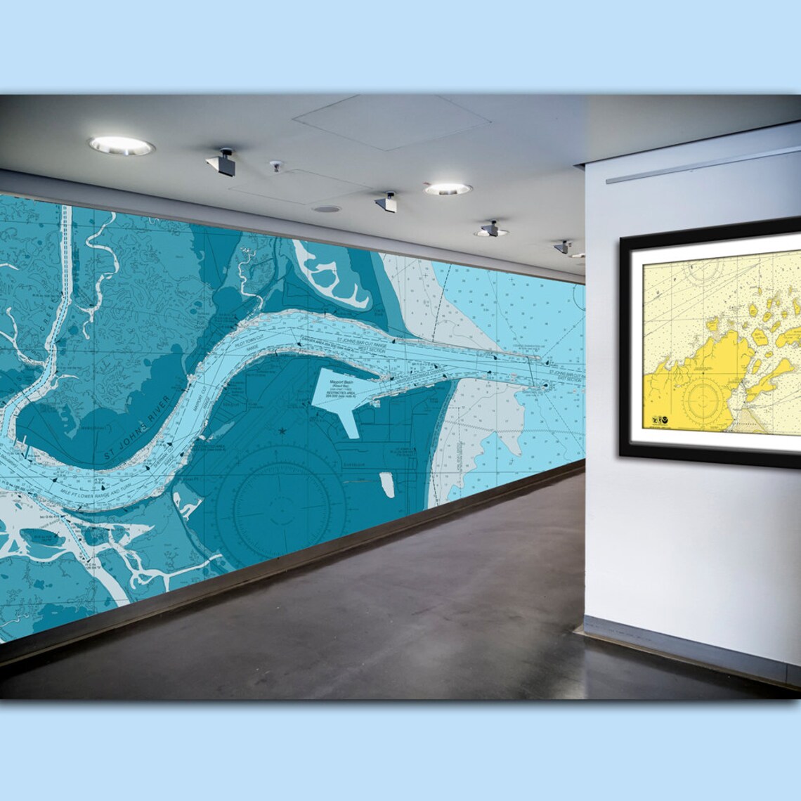 Nags Head NC - Outer Banks - Nautical Chart Decor - Etsy
