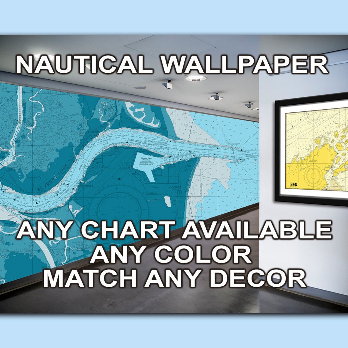 Nautical Chart Wallpaper Nautical Map Wallpaper - Etsy Canada