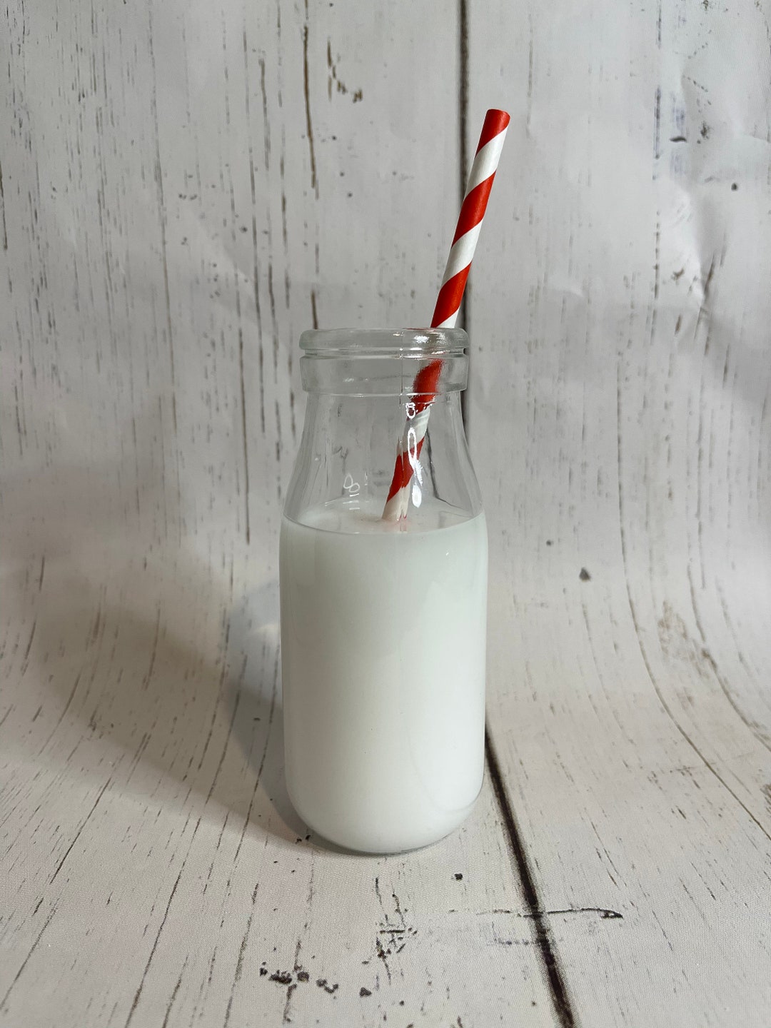 Faux Milk, Milk for Santa, Fake Milk, Glass Bottle of Milk, Photo Prop ...