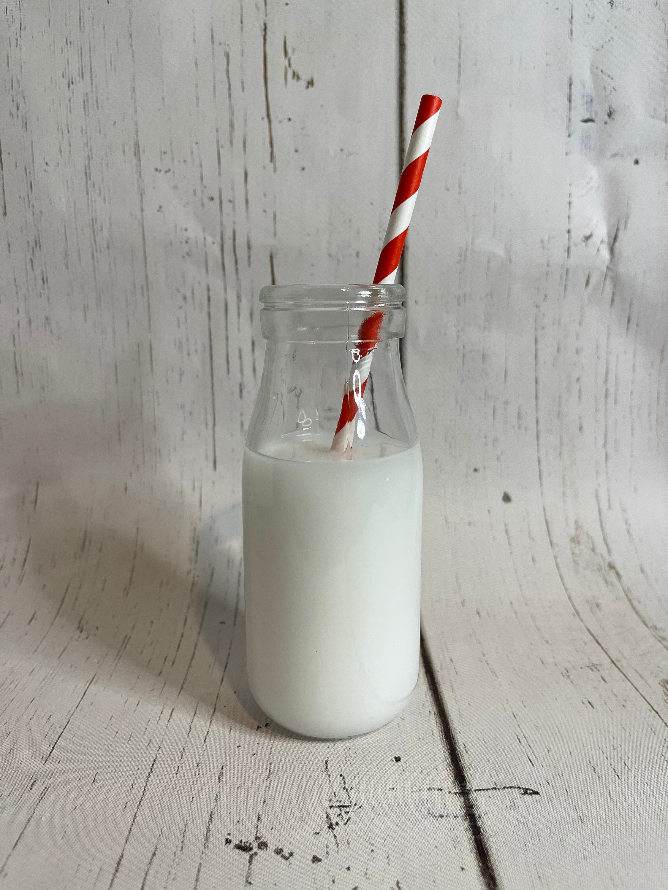 Faux Milk, Milk for Santa, Fake Milk, Glass Bottle of Milk, Photo Prop ...