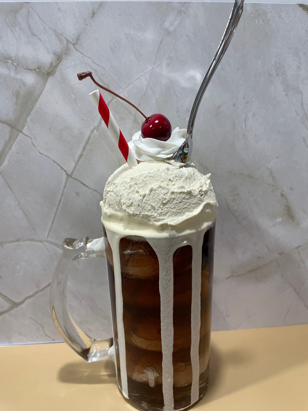 Faux Root Beer Float, Fake Ice Cream, Faux Root Beer, Photo Prop - Etsy