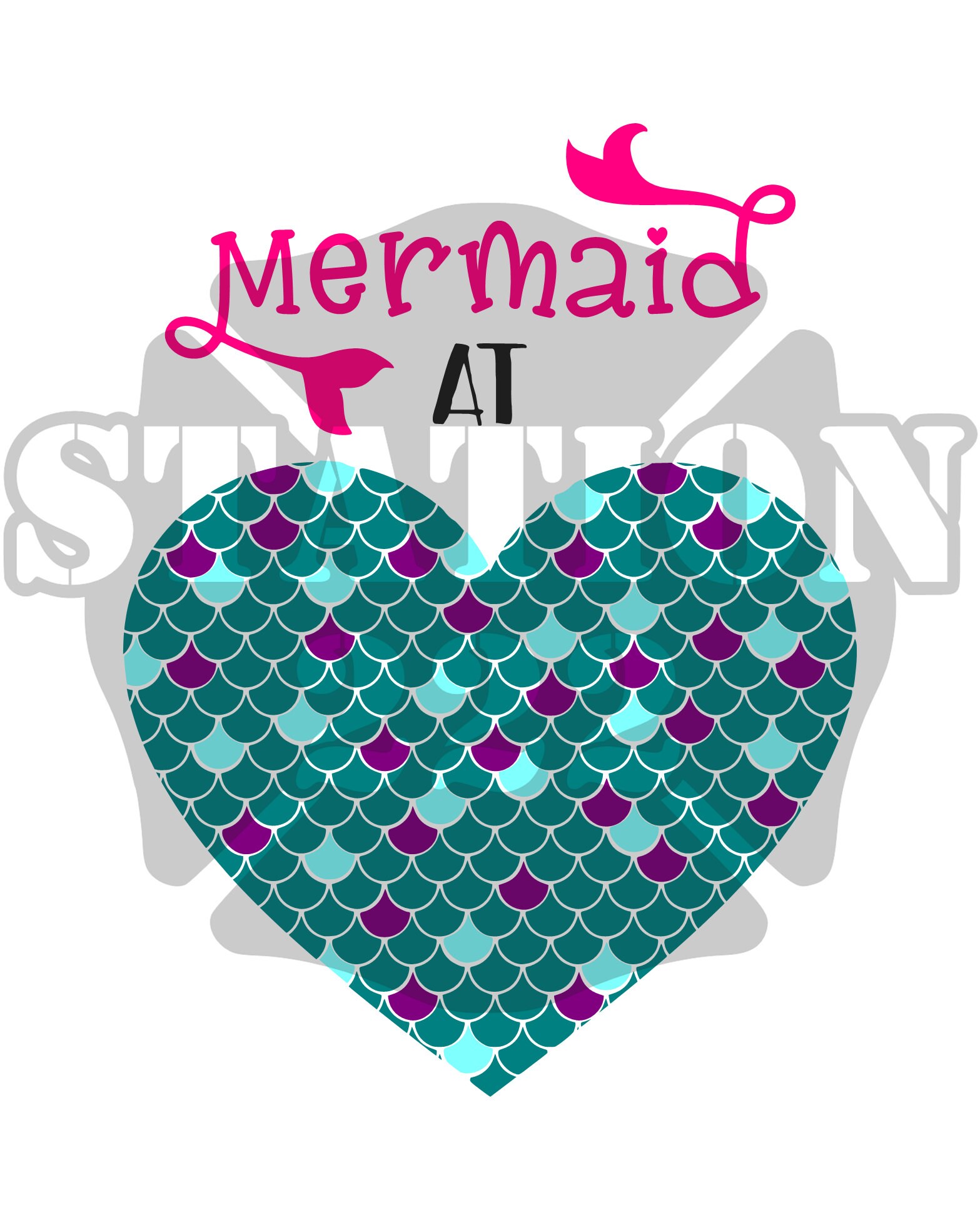 Mermaid at Heart SVG Cut File - Etsy