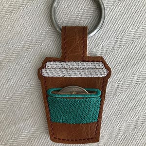 ITH Coffee Cup Key Fob Embroidery Design - Coffee Cup Key Fob With ...
