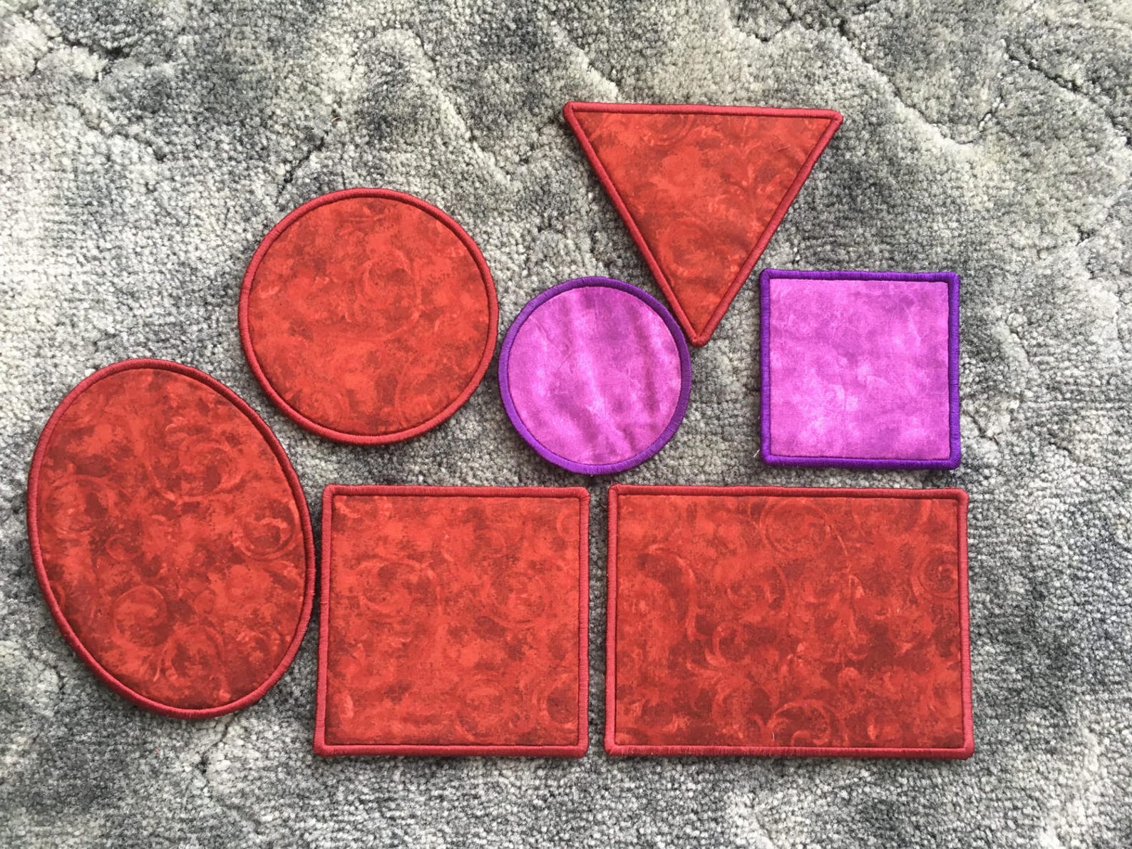 ITH Mug Rug - 7 Blank Mug Rug Embroidery Design- 4x4, 5x5, 5x7 ...