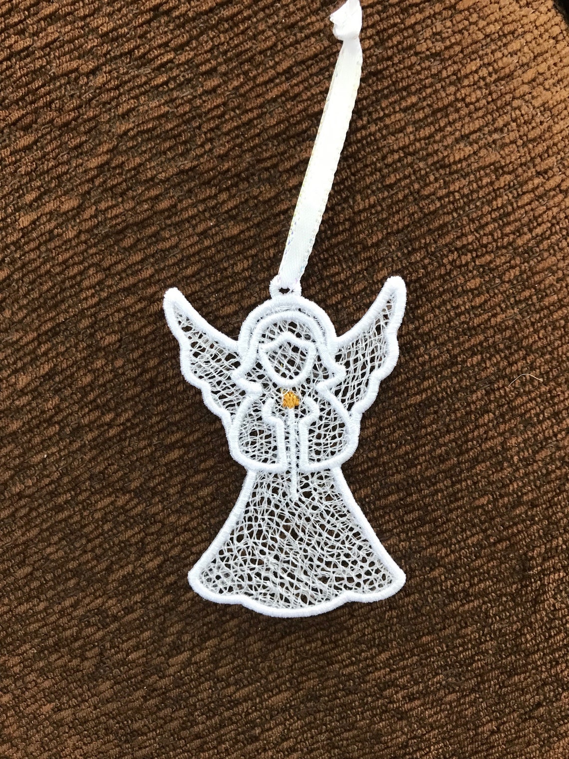 FSL Angels 2 FSL Angel Embroidery Designs 4x4 Design Free | Etsy