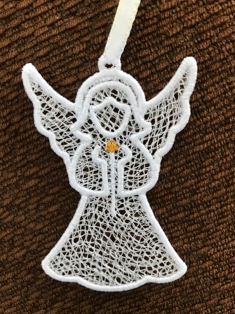 FSL Angels - 2 FSL Angel Embroidery Designs- 4x4 Design - Free Standing ...