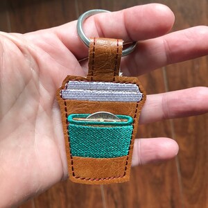 ITH Coffee Cup Key Fob Embroidery Design - Coffee Cup Key Fob With ...