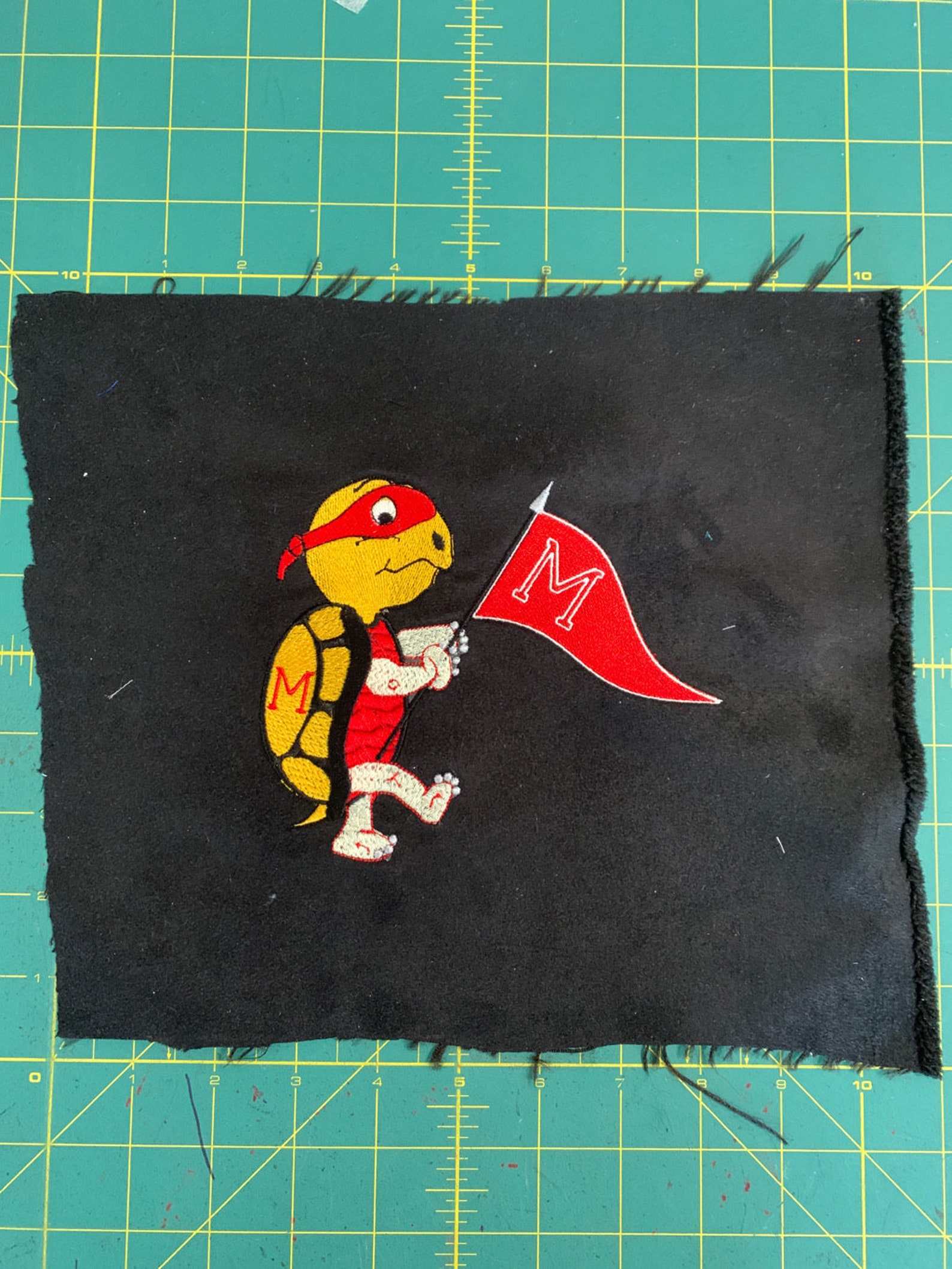 Cute Turtle Mascot With Letter M 6 in X 5 in Turtle - Etsy