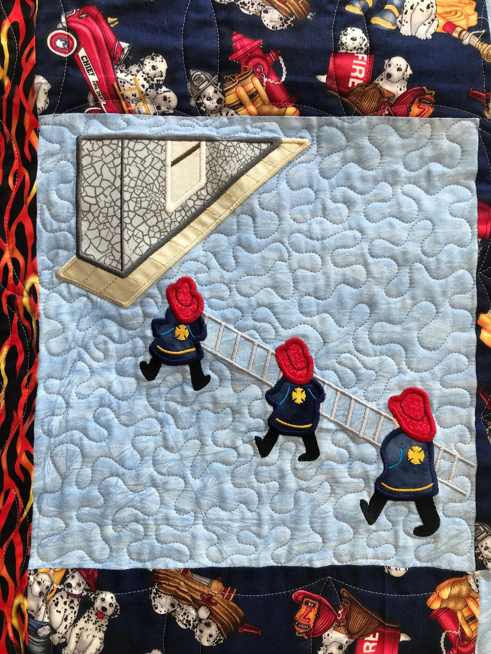 Fireman Quilt Embroidery desings 12 sqaures in design pack | Etsy