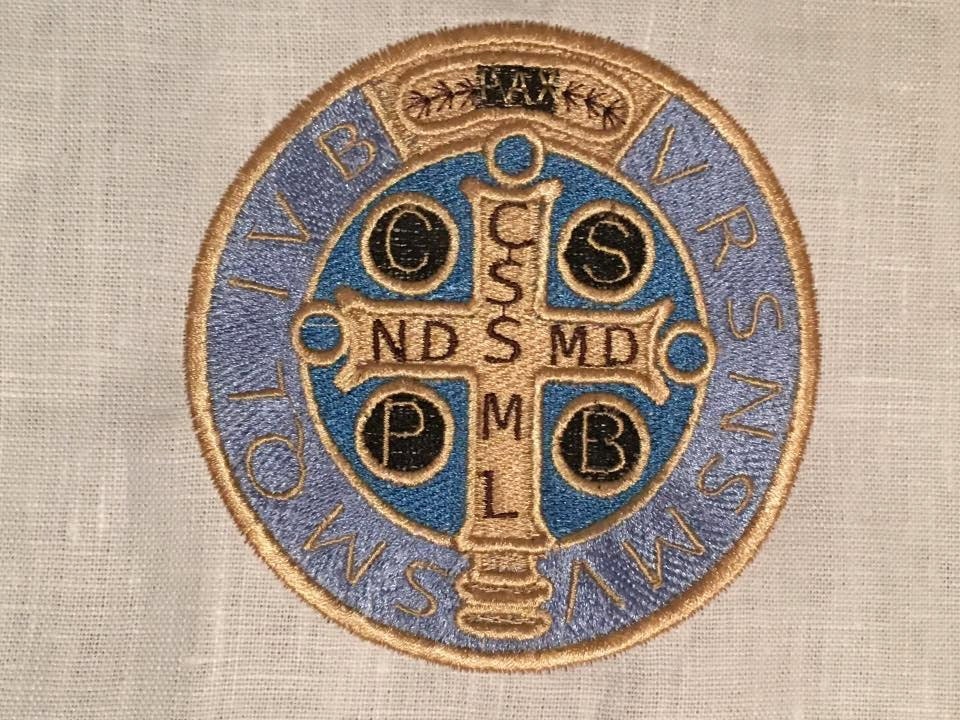 St Benedict Medal Embroidery Design - Front and Back - 2 Sizes - 6 ...
