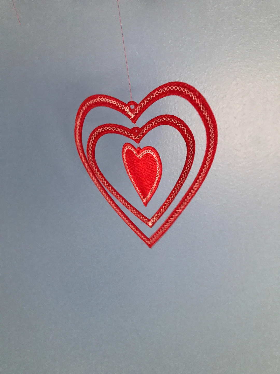 FSL Heart Mobile Embroidery Design - FSL Heart Mobile for 5x7 Hoop ...