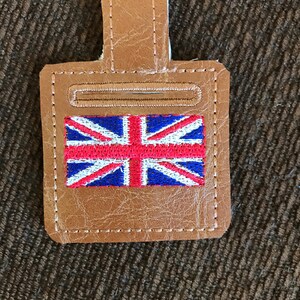 ITH Union Jack Key Fob Embroidery Design - British Flag Key Fob With Quarter or Pound Holder ...