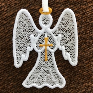 FSL Angels - 2 FSL Angel Embroidery Designs- 4x4 Design - Free Standing ...