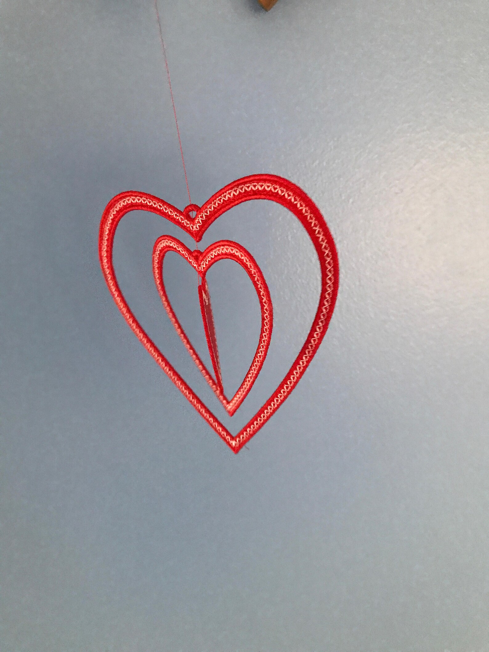 FSL Heart Mobile Embroidery Design FSL Heart Mobile for 5x7 | Etsy