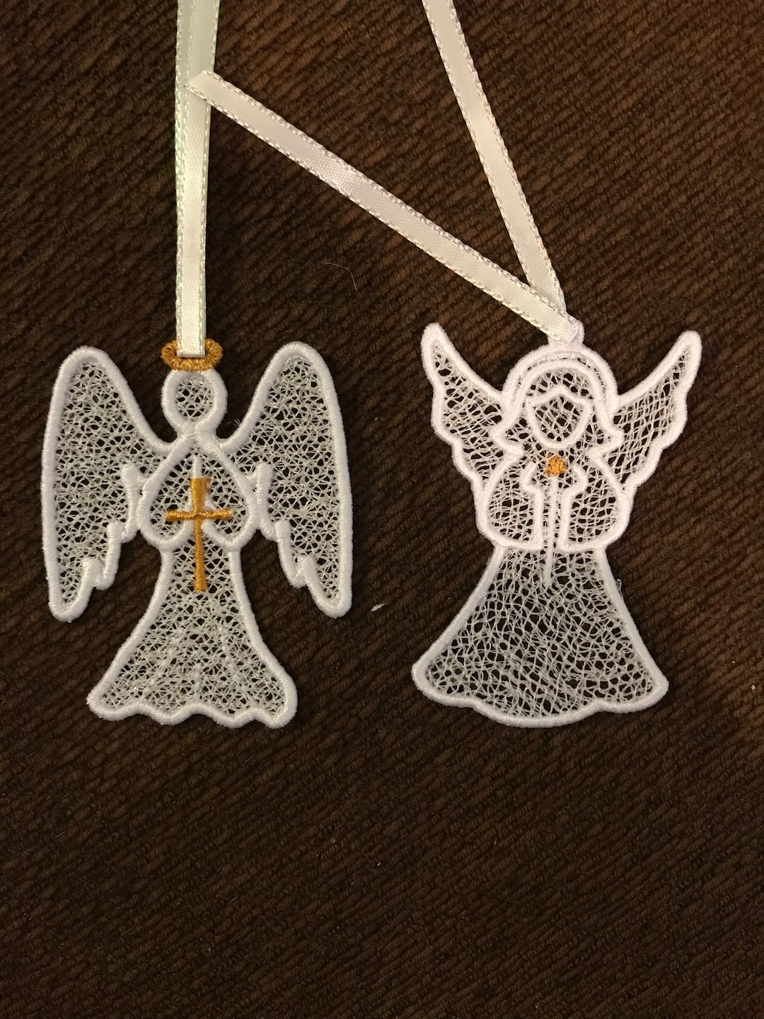 FSL Angels - 2 FSL Angel Embroidery Designs- 4x4 Design - Free Standing ...