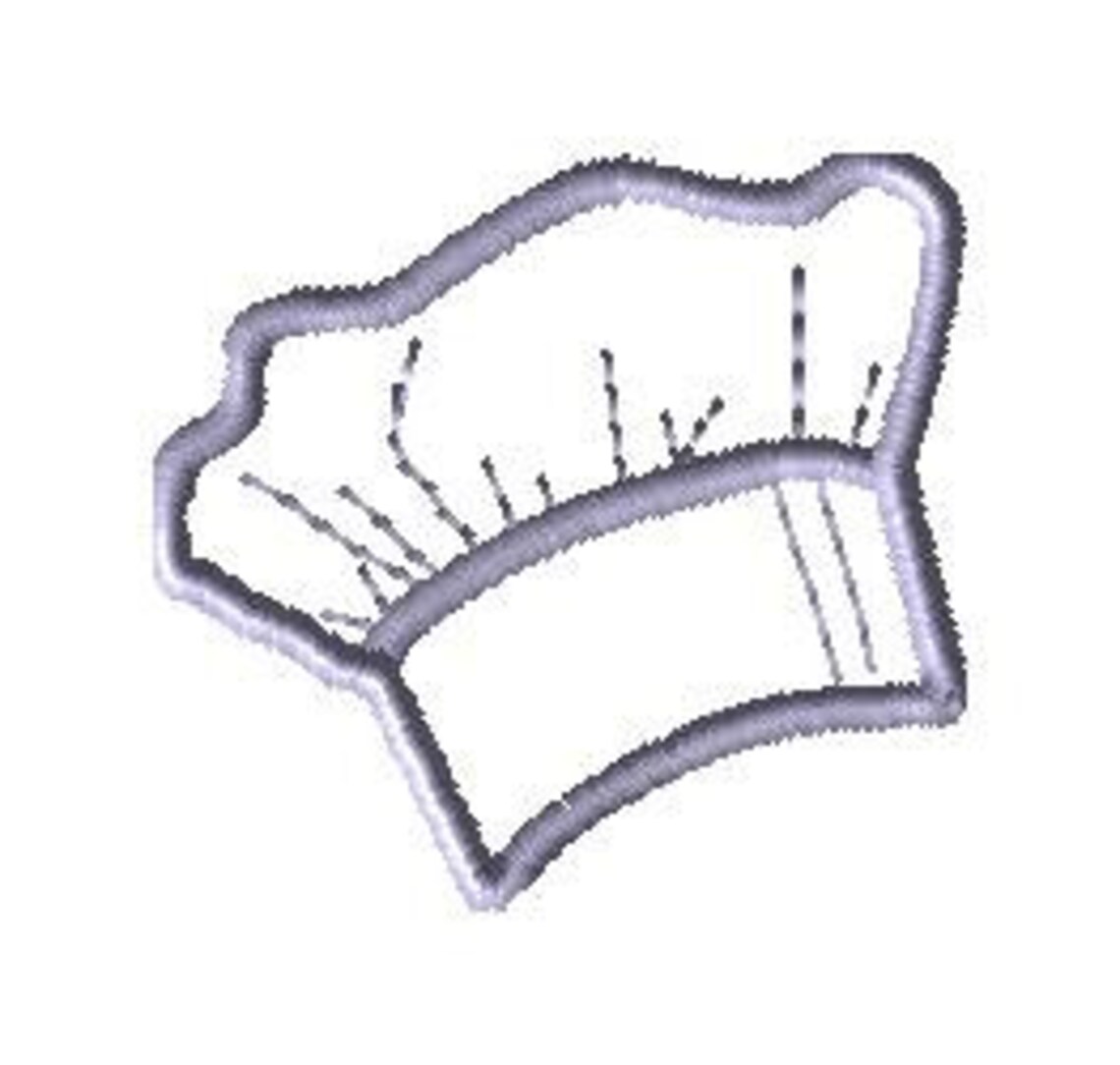 Chef Hat Embroidery Design - 4 Sizes - Chef Hat Embroidery in 4 Sizes ...