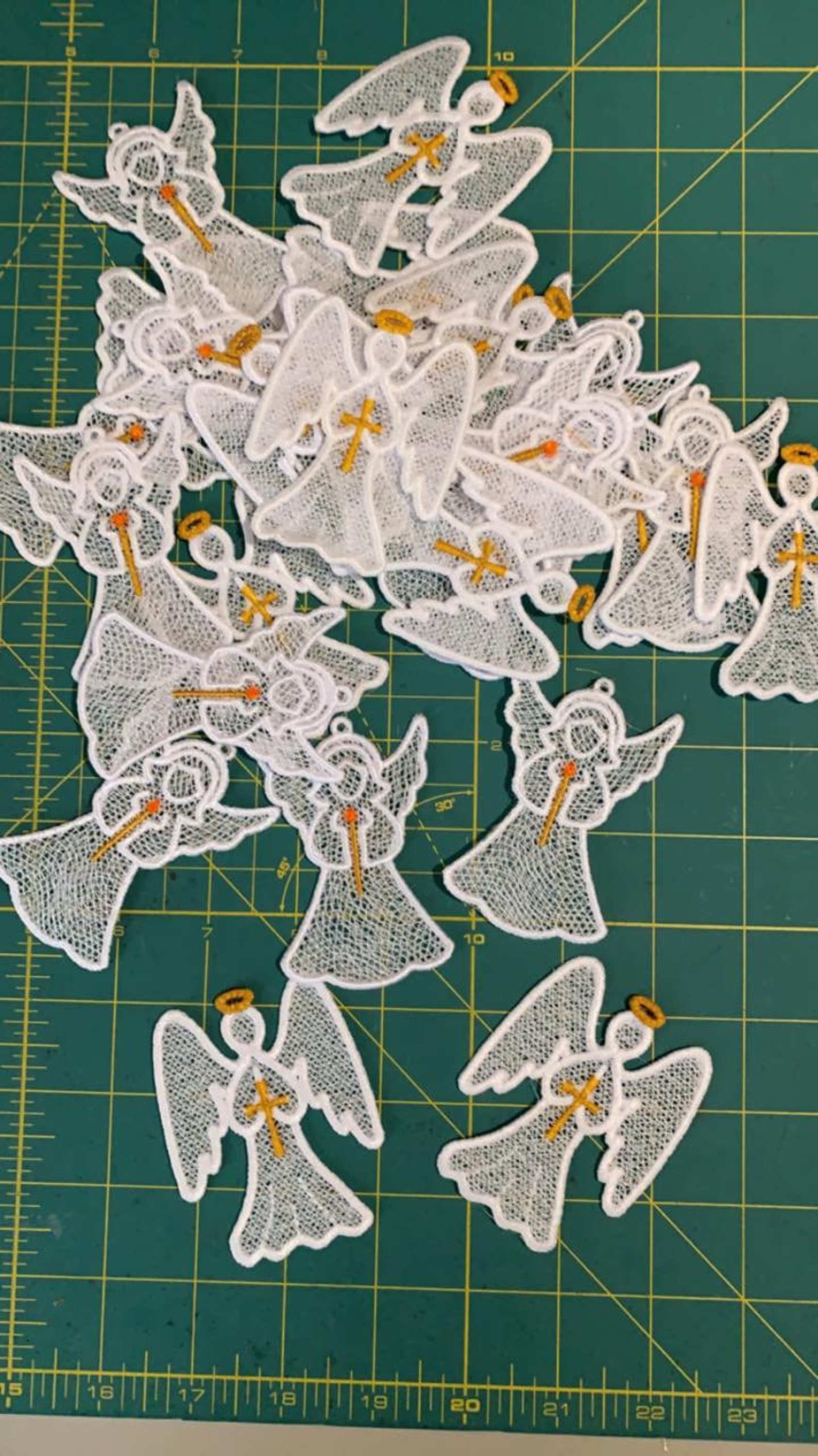 FSL Angels - 2 FSL Angel Embroidery Designs- 4x4 Design - Free Standing ...