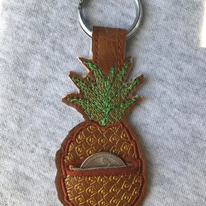 ITH Pineapple Key Fob Embroidery Design - Pineapple Key Fob With ...