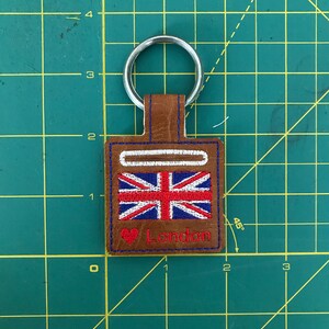ITH Union Jack Key Fob Embroidery Design - British Flag Key Fob With Quarter or Pound Holder ...