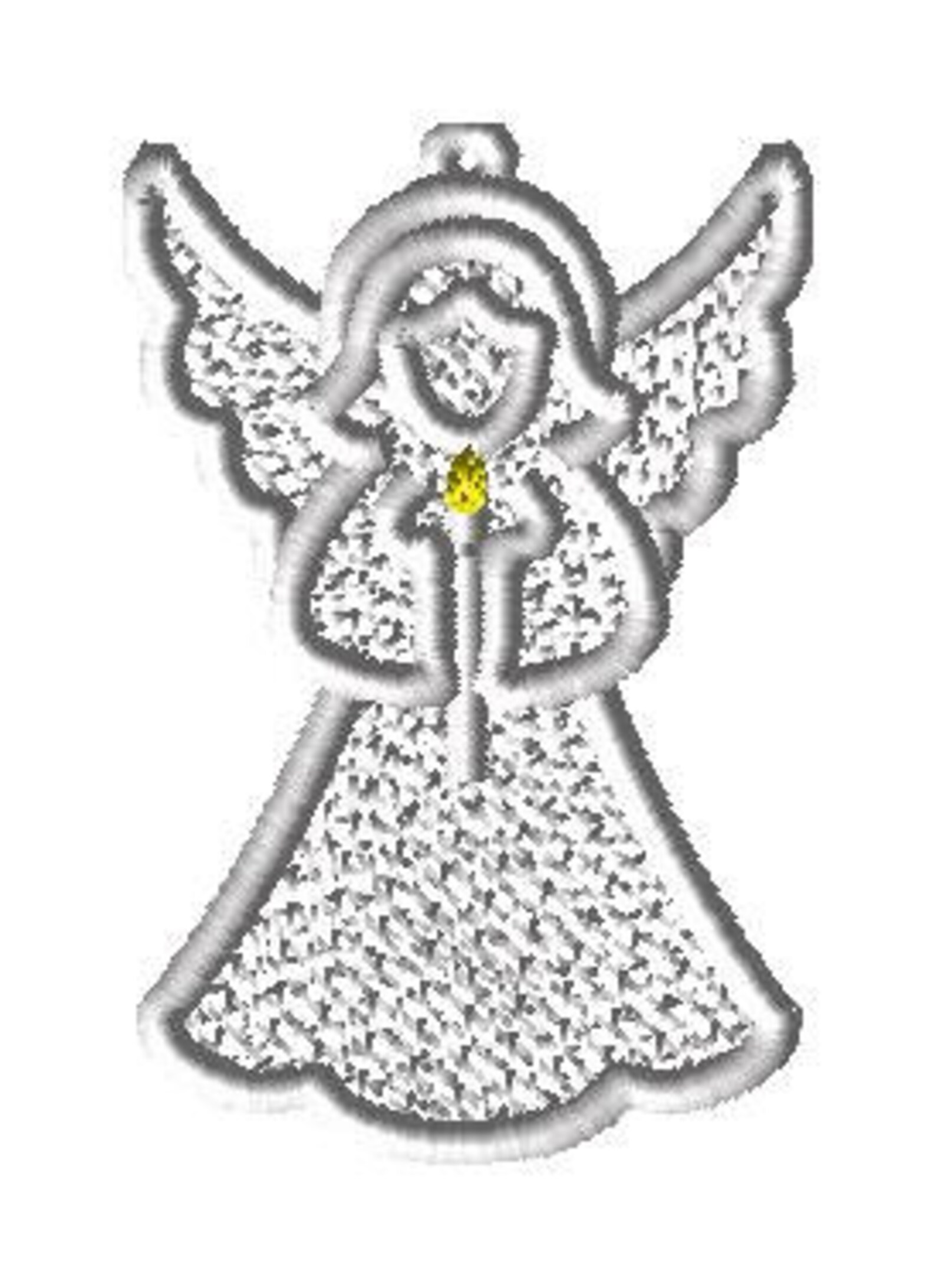 FSL Angels - 2 FSL Angel Embroidery Designs- 4x4 Design - Free Standing ...